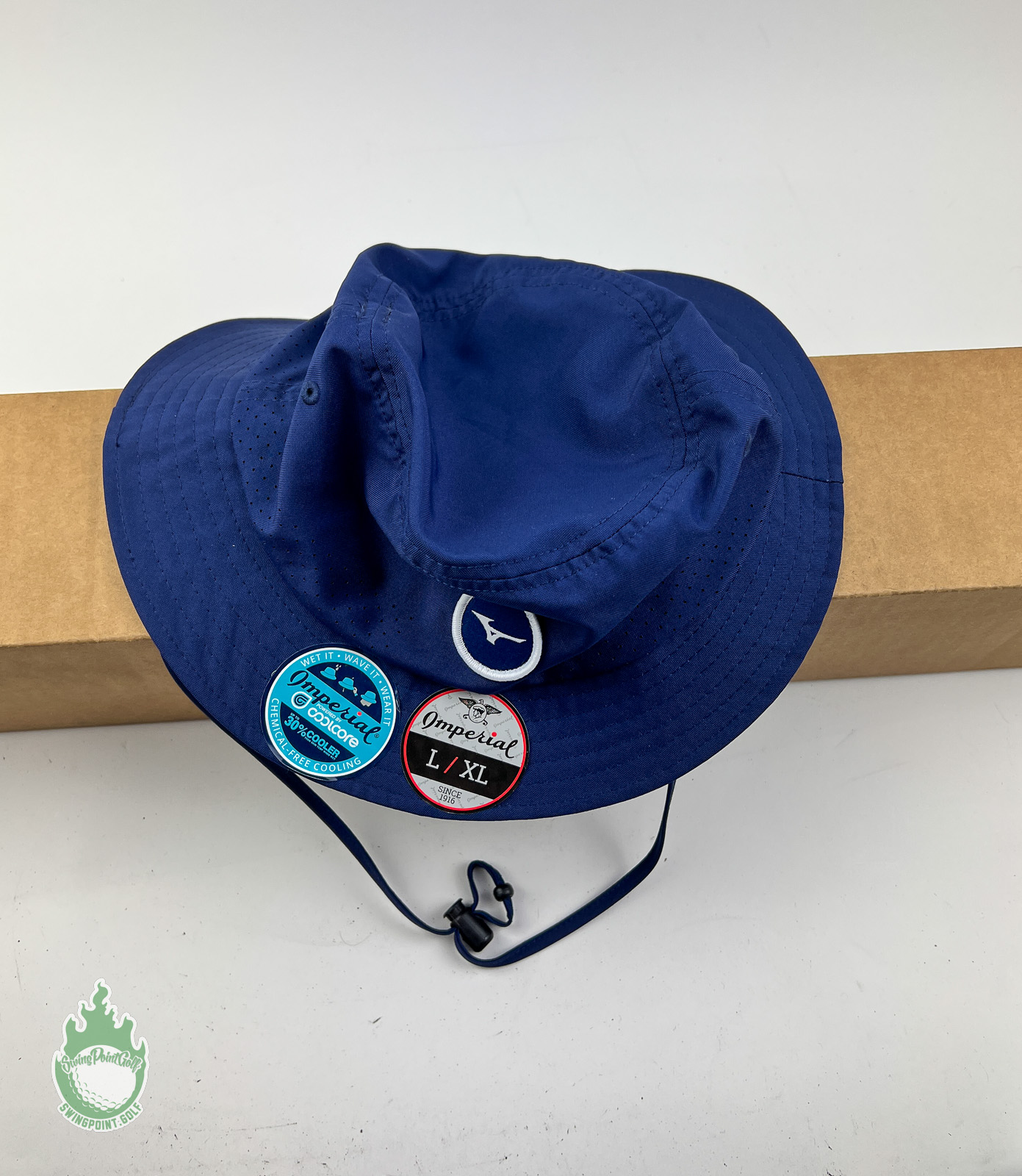 New w/ Tags Mizuno Blue Bucket Hat Imperial Coolcore L/XL 30% Cooler ...