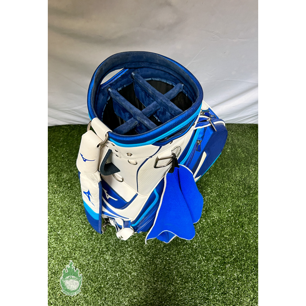 Used Mizuno Golf Blue/White Staff Bag Asian Tour Lathan Atkinson ...