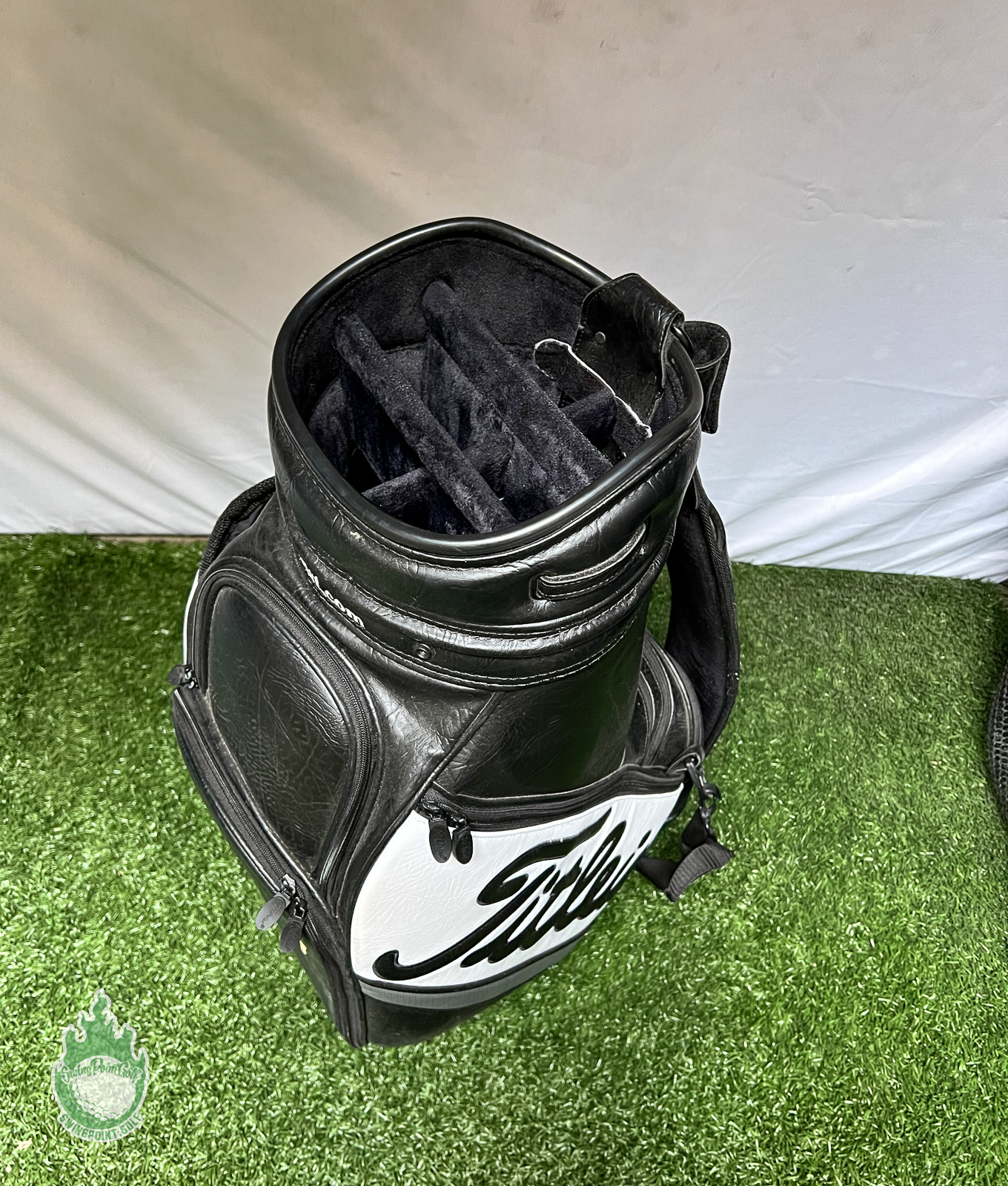 Used Titleist 6-Way Staff Golf Bag Black Nick Watney Tour Pro ...