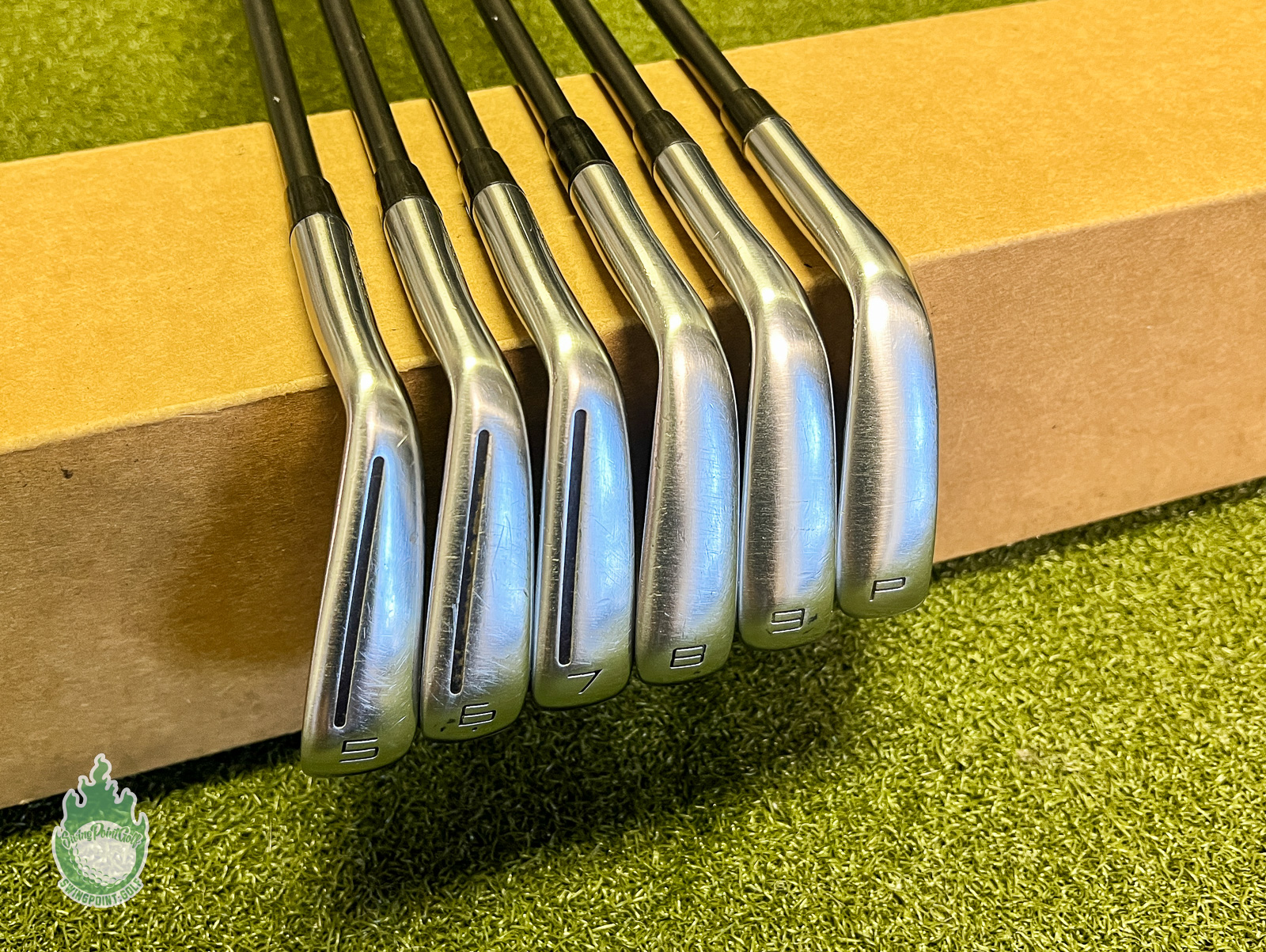 Used 2019 RH TaylorMade P-790 Irons 5-PW recoil ES F3 Regular Graphite ...