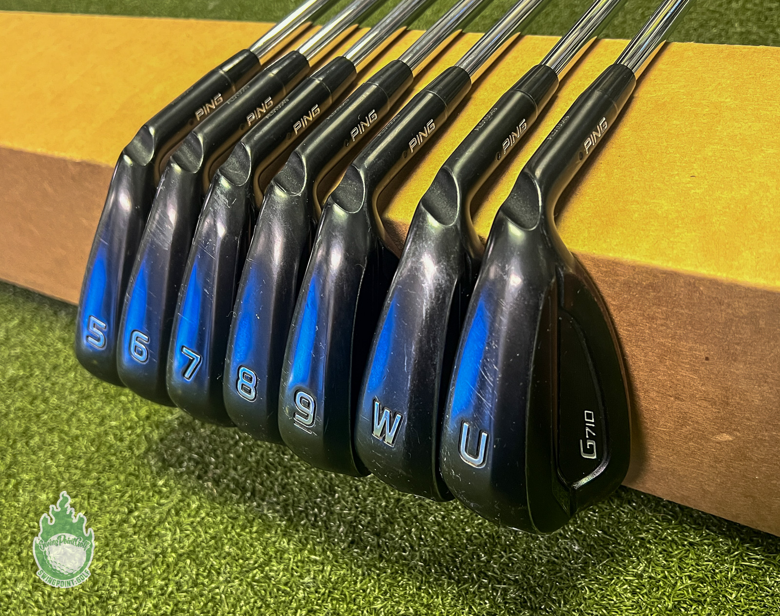 Used Ping Black Dot G710 Irons 5-PW/UW Zelos 6 Soft Regular Steel Golf ...