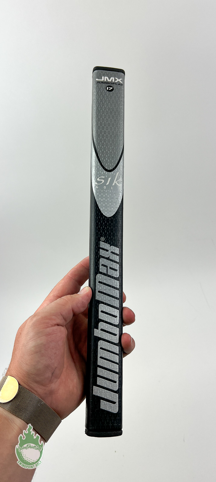 New JumboMax JMX JumboFlat 17" Armlock Putter Grip White Black Silver ...
