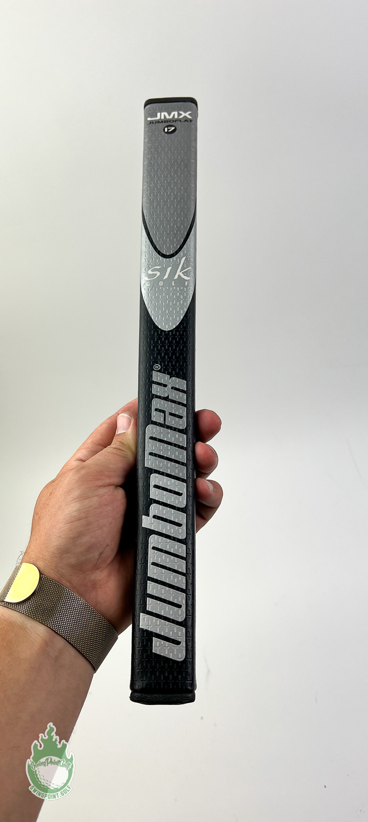 New JumboMax JMX JumboFlat 17" Armlock Putter Grip White Black Silver ...