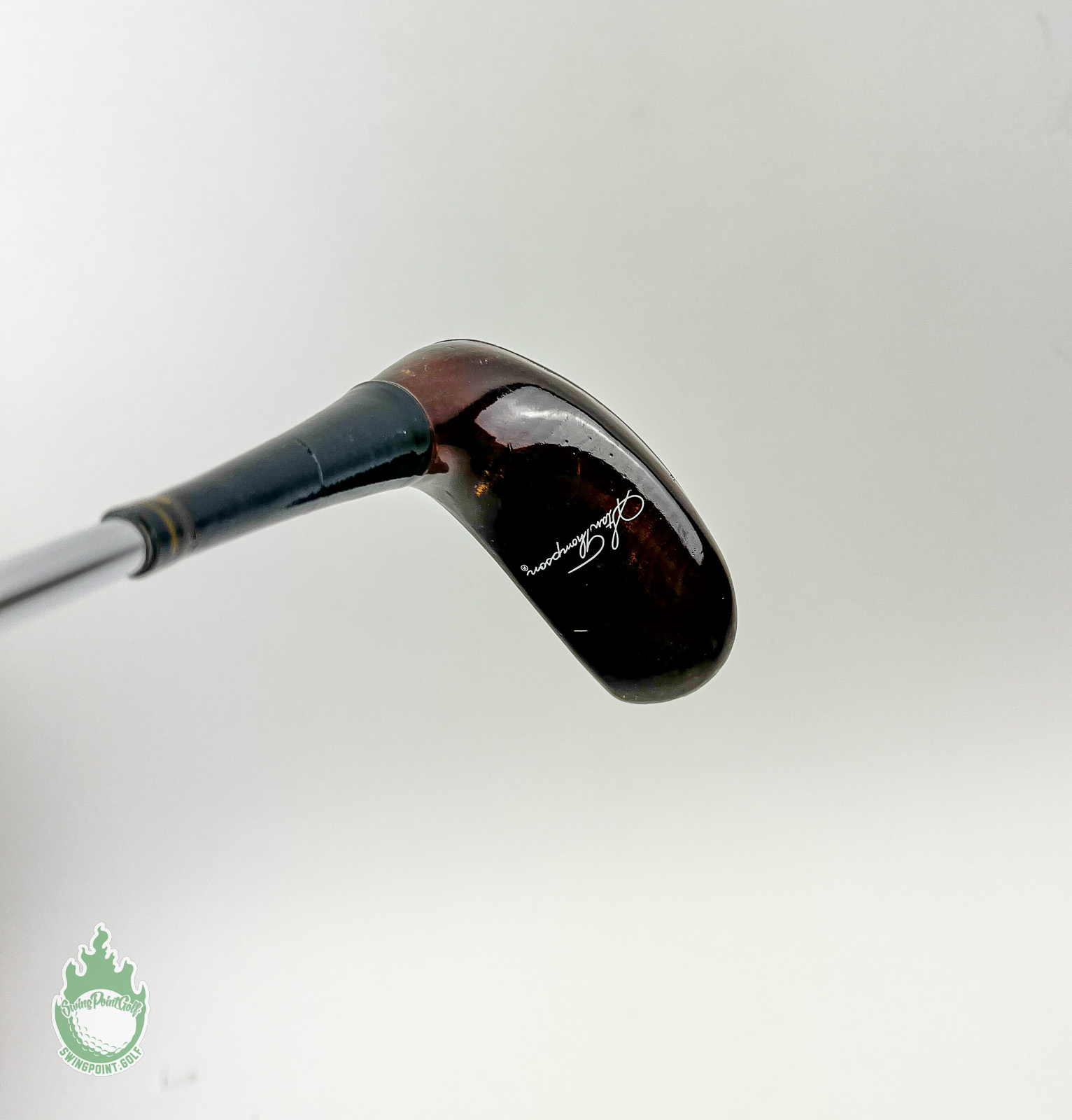 Pre-Owned LEFT Handed Stan Thompson Wood and Brass Putter Steel Golf ...