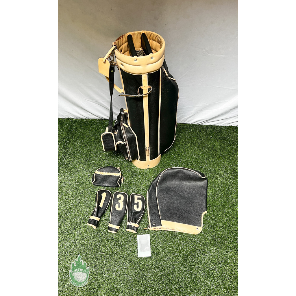 Vintage Gianni Versace Cart Golf Bag w/ Rainhood, Headcovers, Name Tag ...