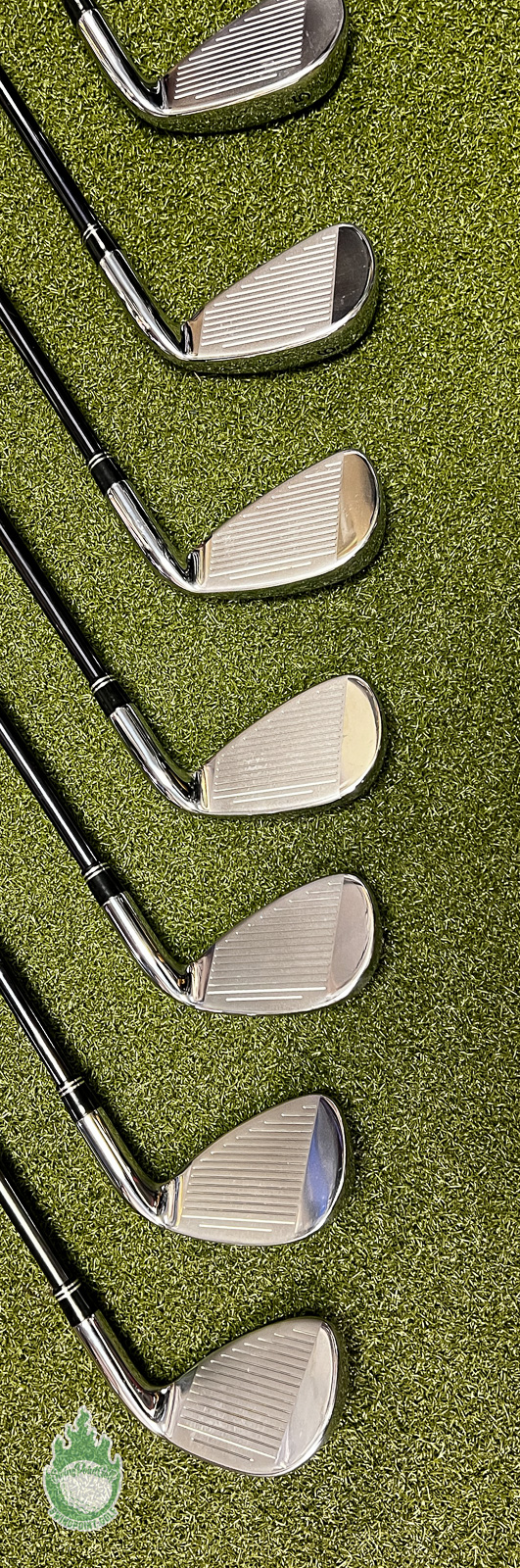 LH TaylorMade r7 CGB MAX Irons 3-PW/SW REAX 90g Regular Black Steel ...