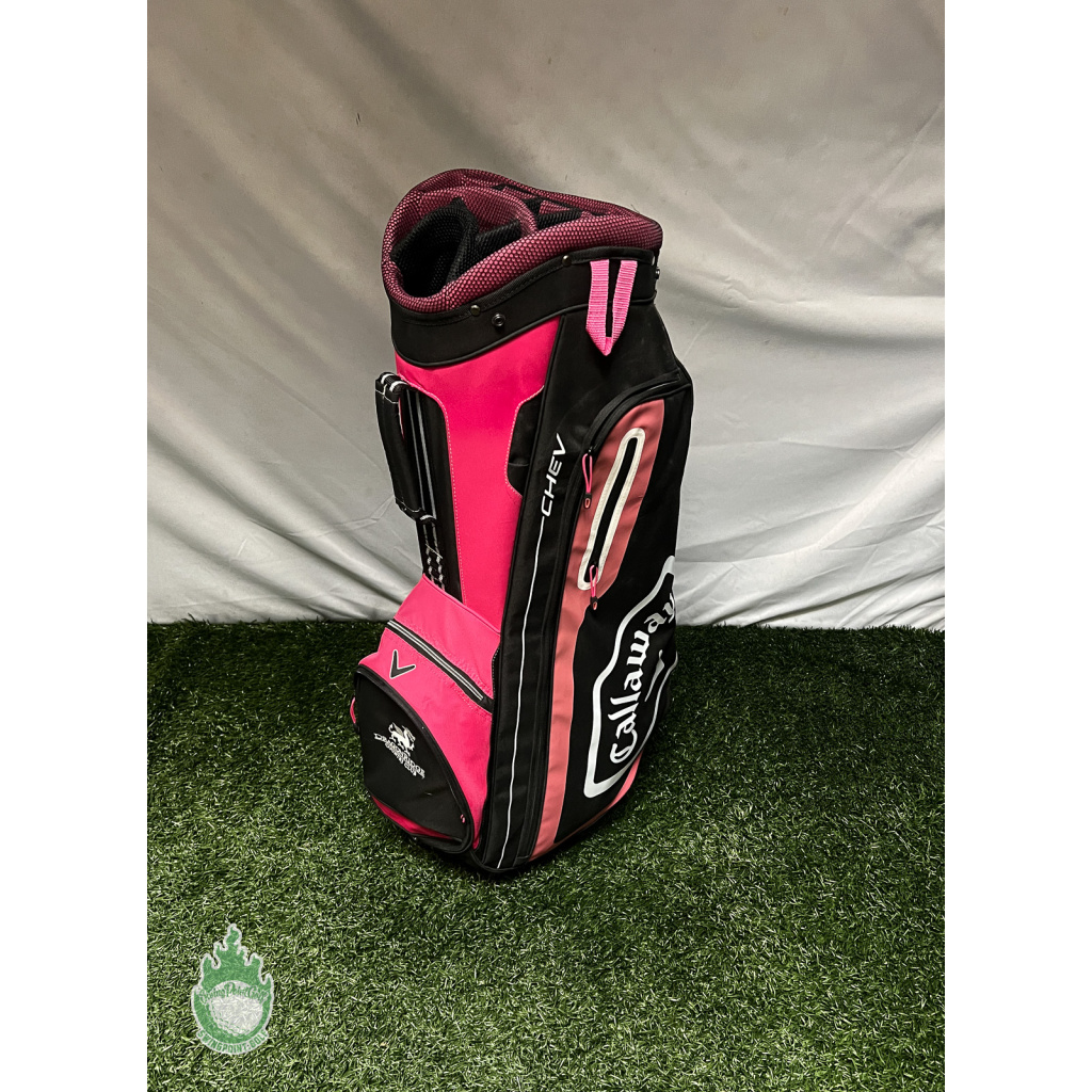 Used Callaway CHEV 14 Way Golf Cart Carry Bag Pink/Black DragonRidge CC ...