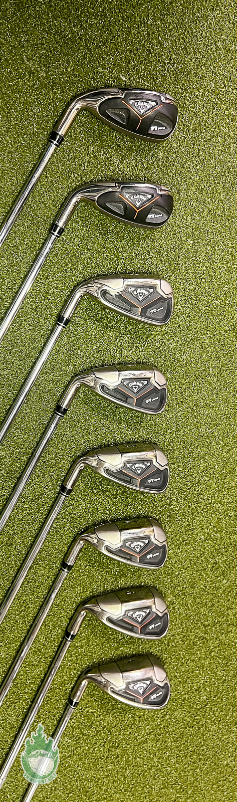 Used Left Handed Callaway FT i-brid Irons 4-PW/SW Uniflex Steel Golf ...