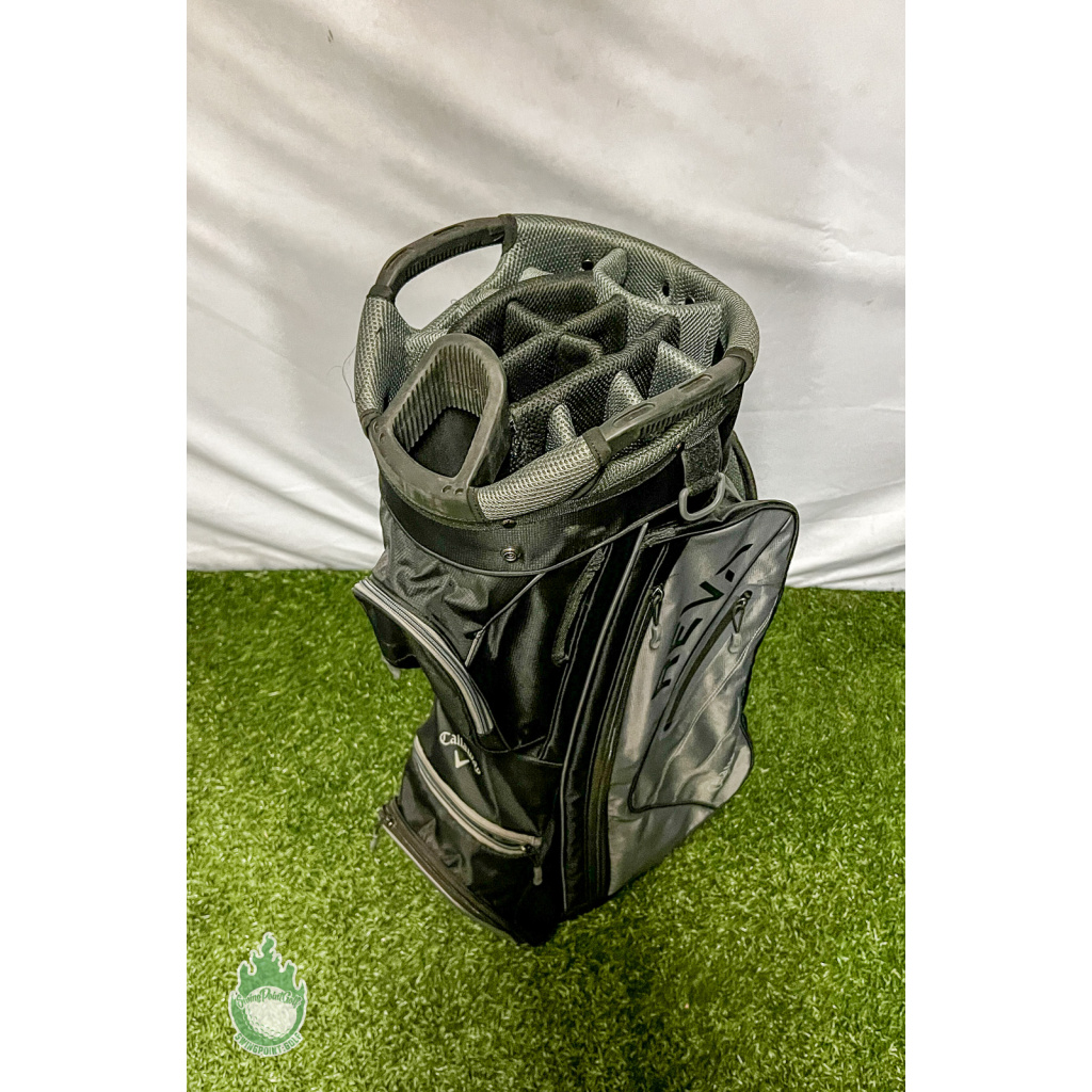 Used Callaway REVA 14-Way Golf Cart Carry Golf Bag Black/Grey ...