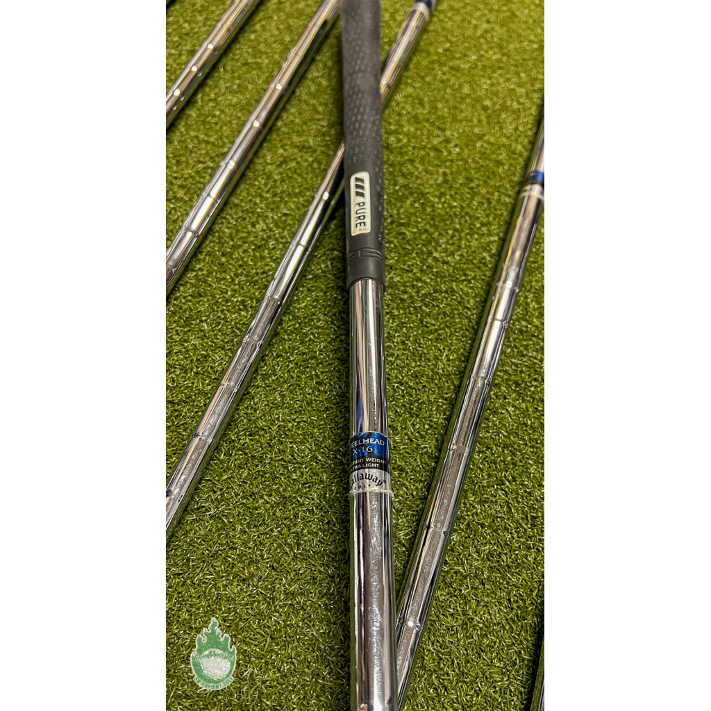 Used Left Handed Callaway Steelhead X-16 Irons 3-PW/SW Uniflex Steel ...