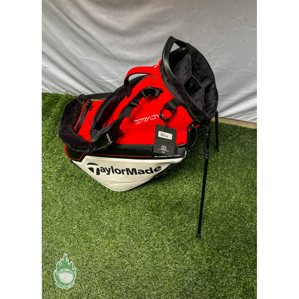 New 2023 TaylorMade Stealth Cart Carry Stand 4-way Golf Bag Red/Black ...