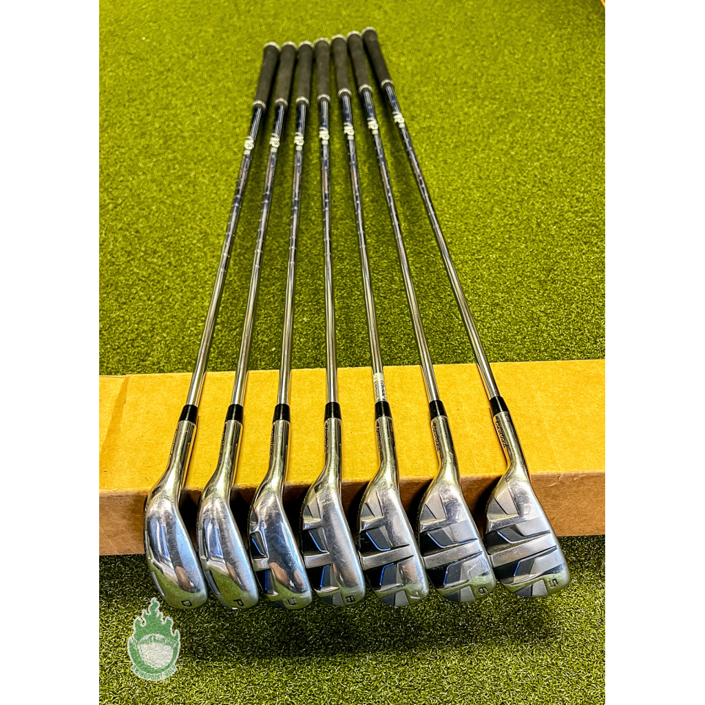 Used LH Cleveland Launcher XL Halo Irons 5-DW XP 90g Regular Steel Golf ...