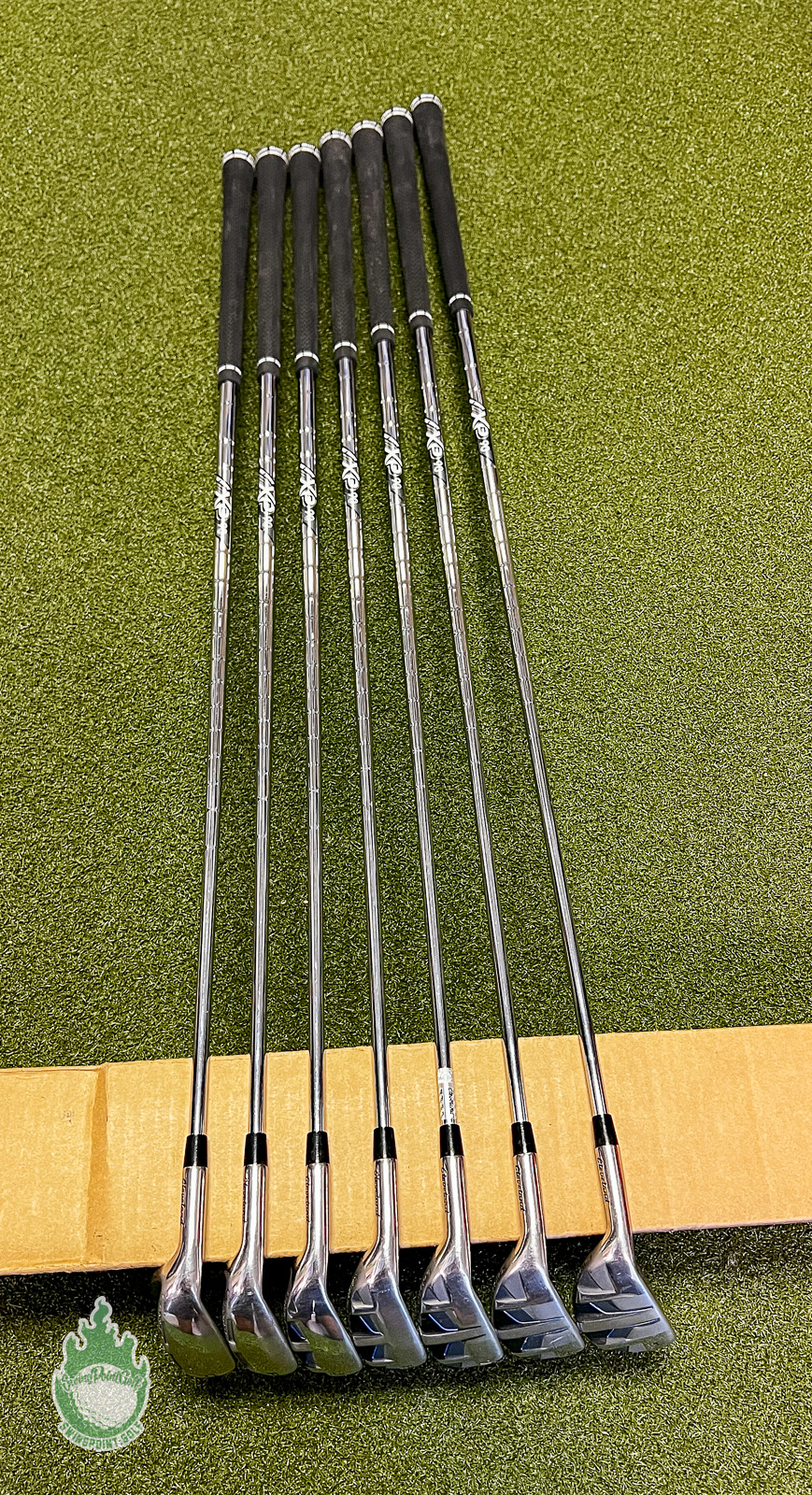 Used LH Cleveland Launcher XL Halo Irons 5-DW XP 90g Regular Steel Golf ...