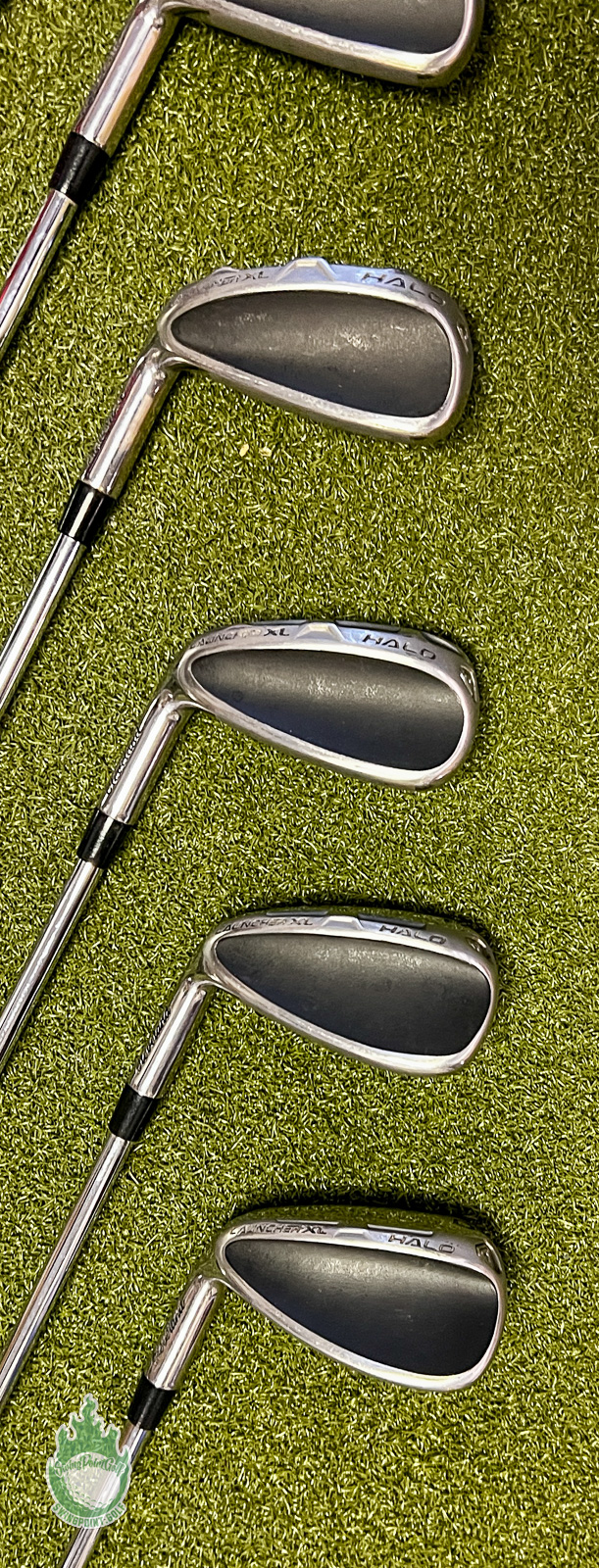 Used LH Cleveland Launcher XL Halo Irons 5-DW XP 90g Regular Steel Golf ...