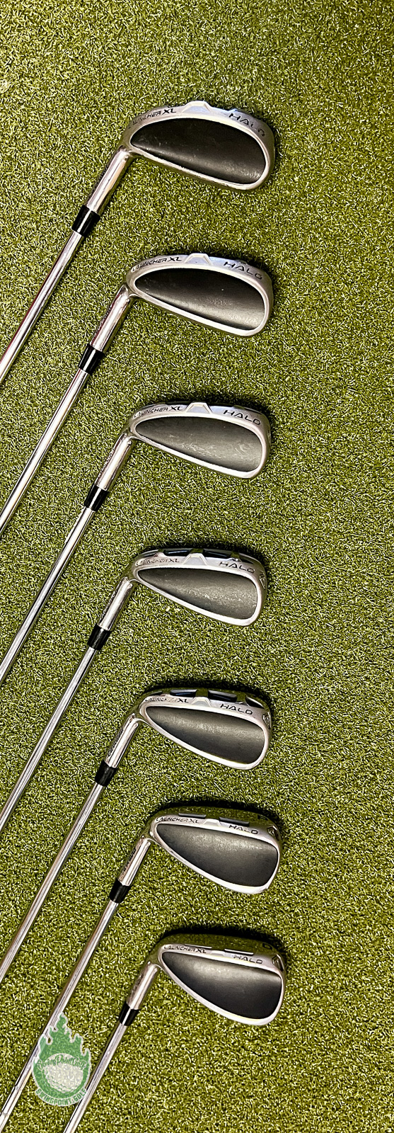 Used LH Cleveland Launcher XL Halo Irons 5-DW XP 90g Regular Steel Golf ...