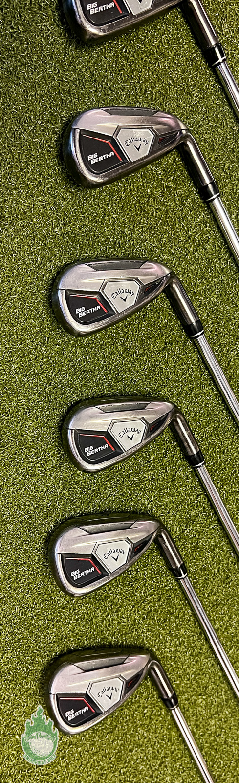 Used RH Callaway Big Bertha Irons 4-PW/AW 80g Regular Flex Steel Golf ...