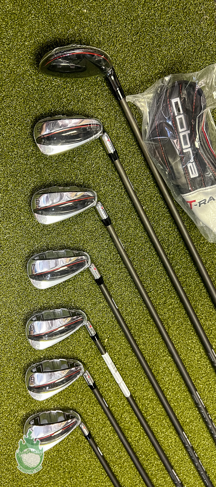 NEW RH Cobra T-Rail 3 Hybrid Irons 5-PW 45g Regular Flex Graphite Golf ...