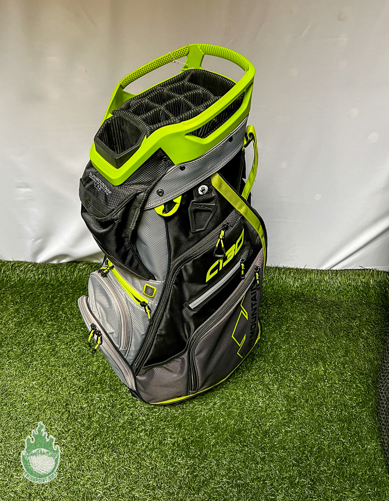 Used Sun Mountain C-130 Cart/Cary Black/Grey/Neon Golf Bag 14-Way ...