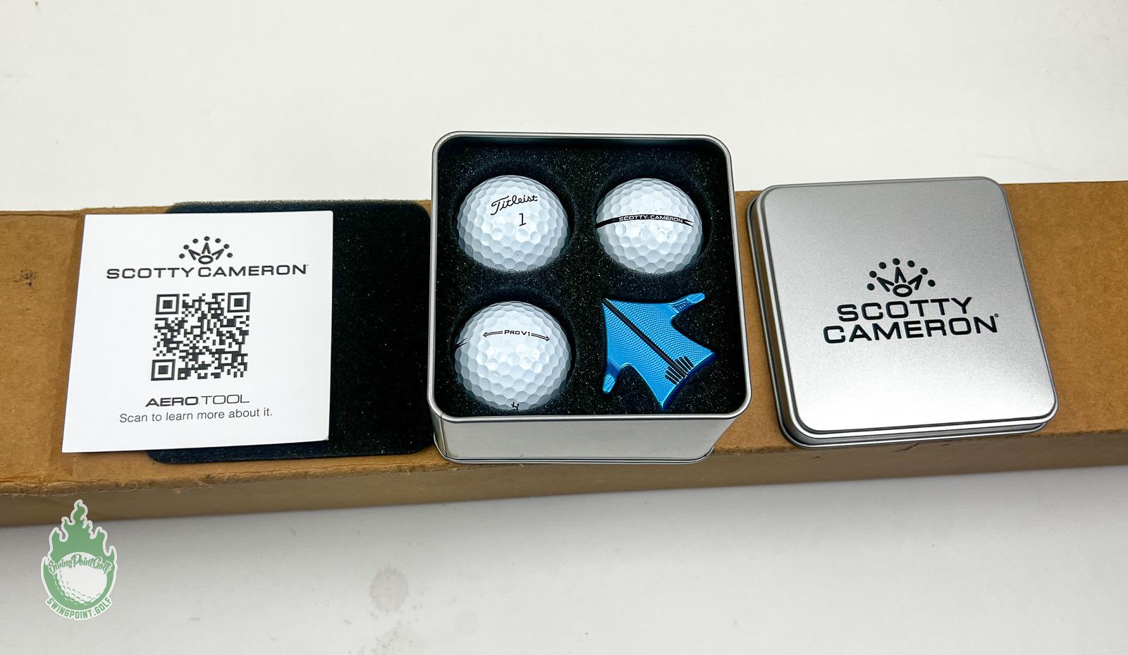 Scotty Cameron Aero Alignment Tool Turbo Blue and 3 Pro V1 Scotty ...