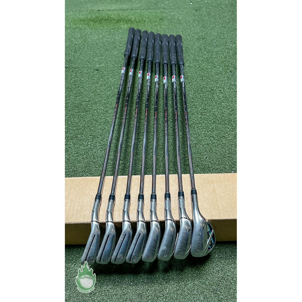 Used TaylorMade Sim Max OS Irons 5-PW/AW/SW KBS Max 85g Regular Steel ...