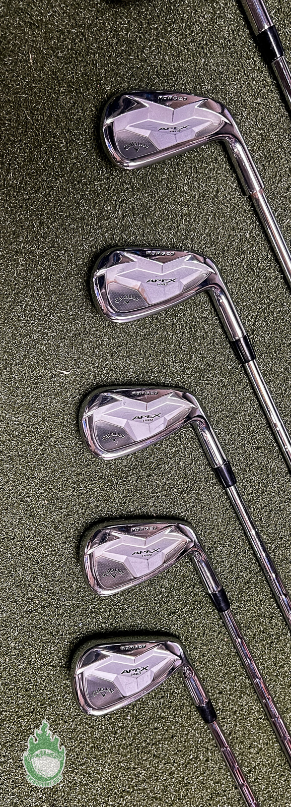 Used RH Callaway APEX Pro Forged '19 Irons 4-AW 130g Extra Stiff Steel ...