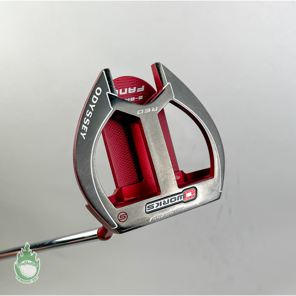 Used Right Handed Odyssey O Works Red 2-Ball Fang 34" Putter Steel Golf ...