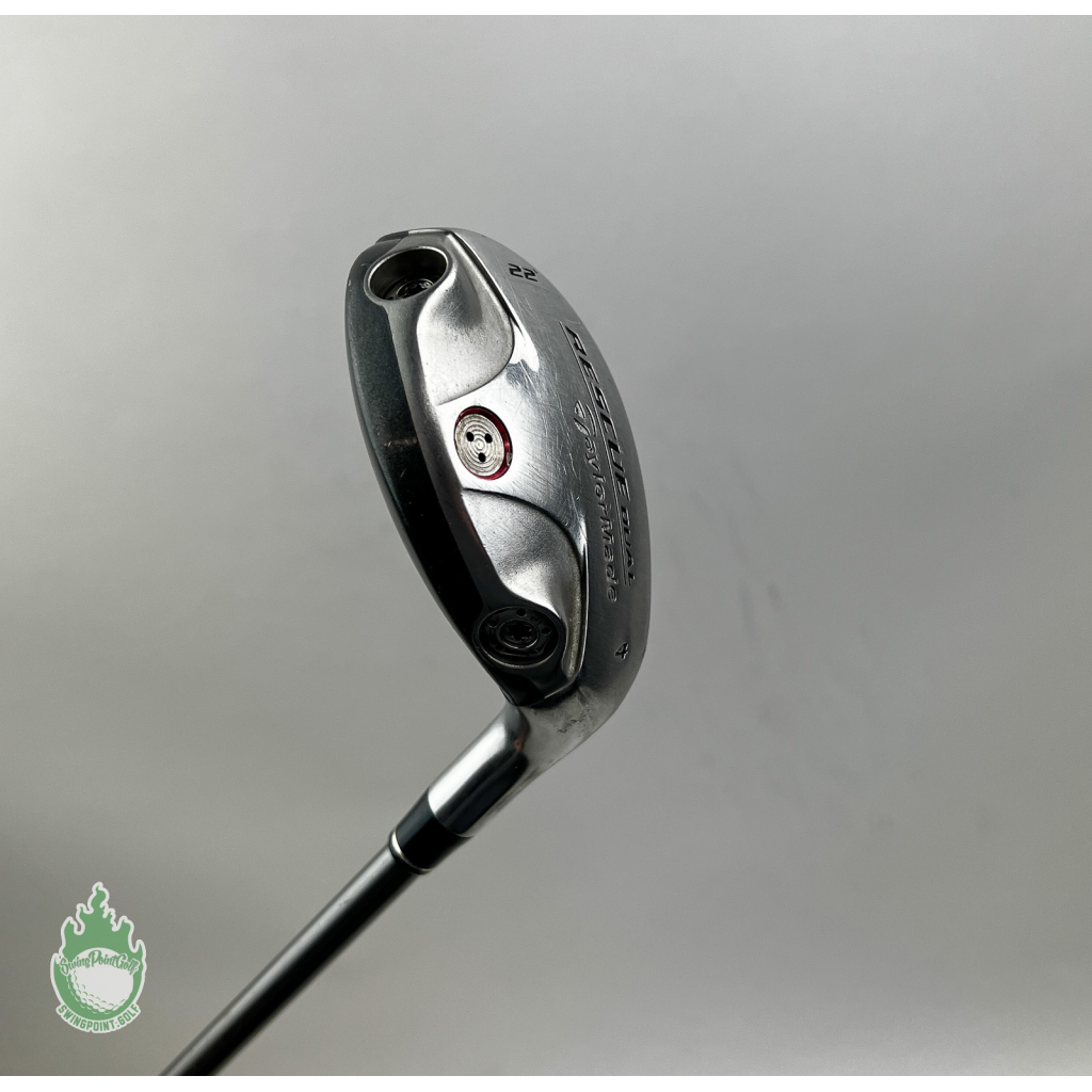 Used RH TaylorMade Rescue Dual 4 Hybrid 22* Regular Flex Graphite Golf ...