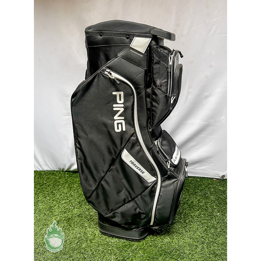 New Ping Golf Traverse Staff Bag 14-Way Divided Black Rainhood Included ...