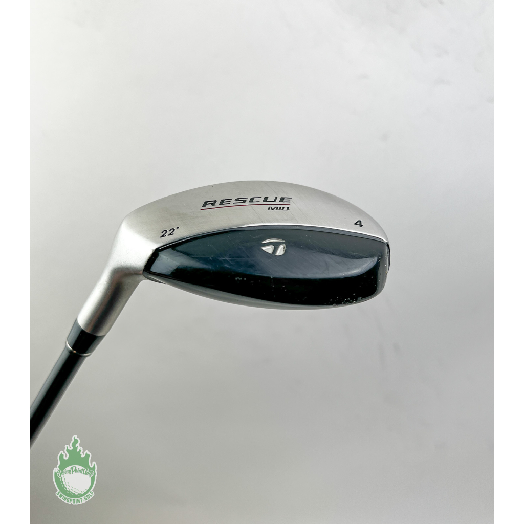 Used Left Hand TaylorMade Rescue Mid 4 Hybrid 22* Stiff Graphite Golf ...
