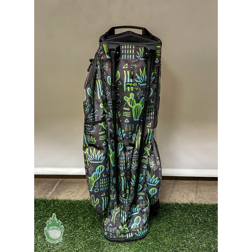 Used Ping Hoofer 2025 Neon Cactus Golf Cart/Carry Stand Bag 5-Way W ...