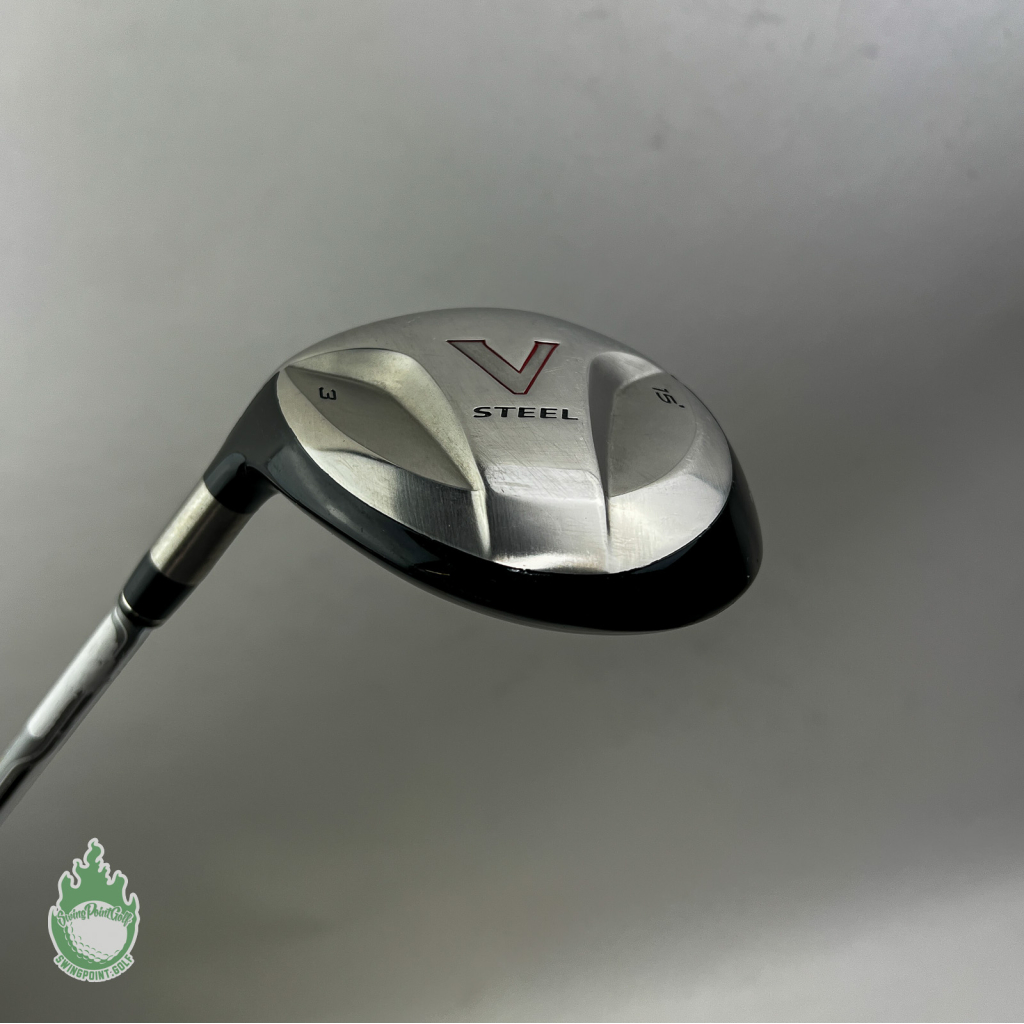 Left Handed TaylorMade V-Steel Fairway 3 Wood 15* Lite Flex Steel Golf ...