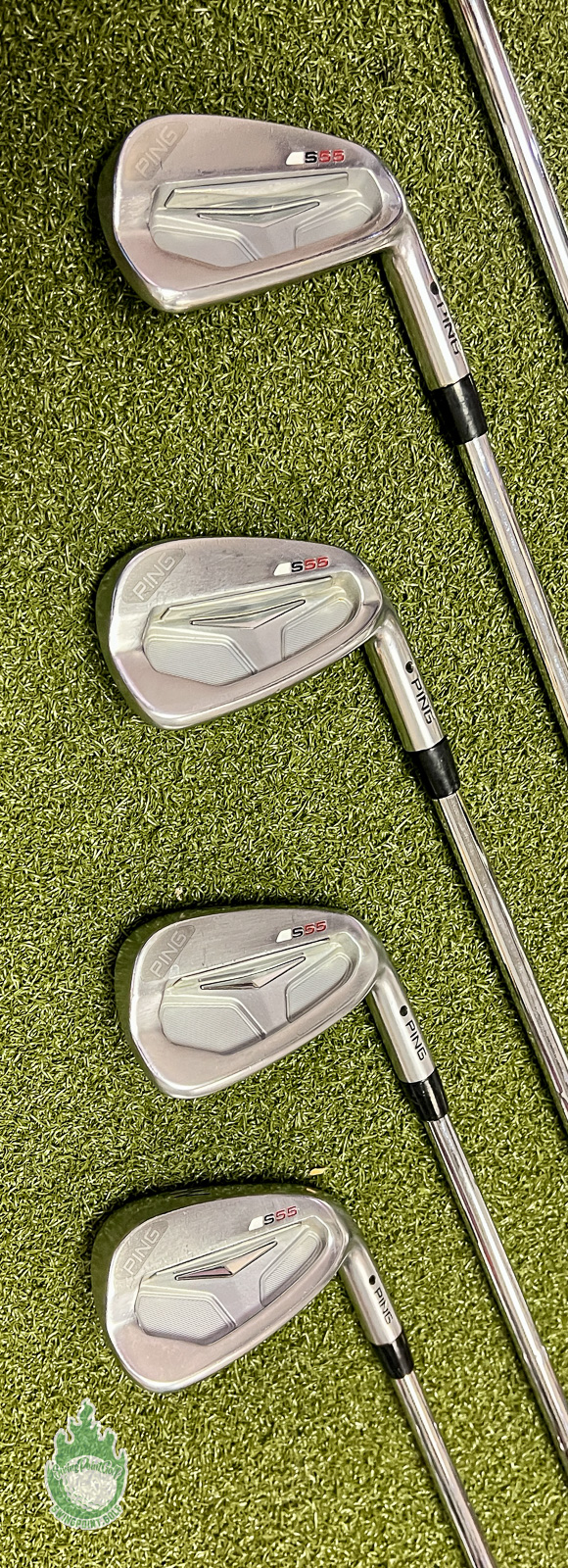 RH Ping Black Dot S55 Irons 4-PW X100 Extra Stiff Flex Steel Golf Club ...