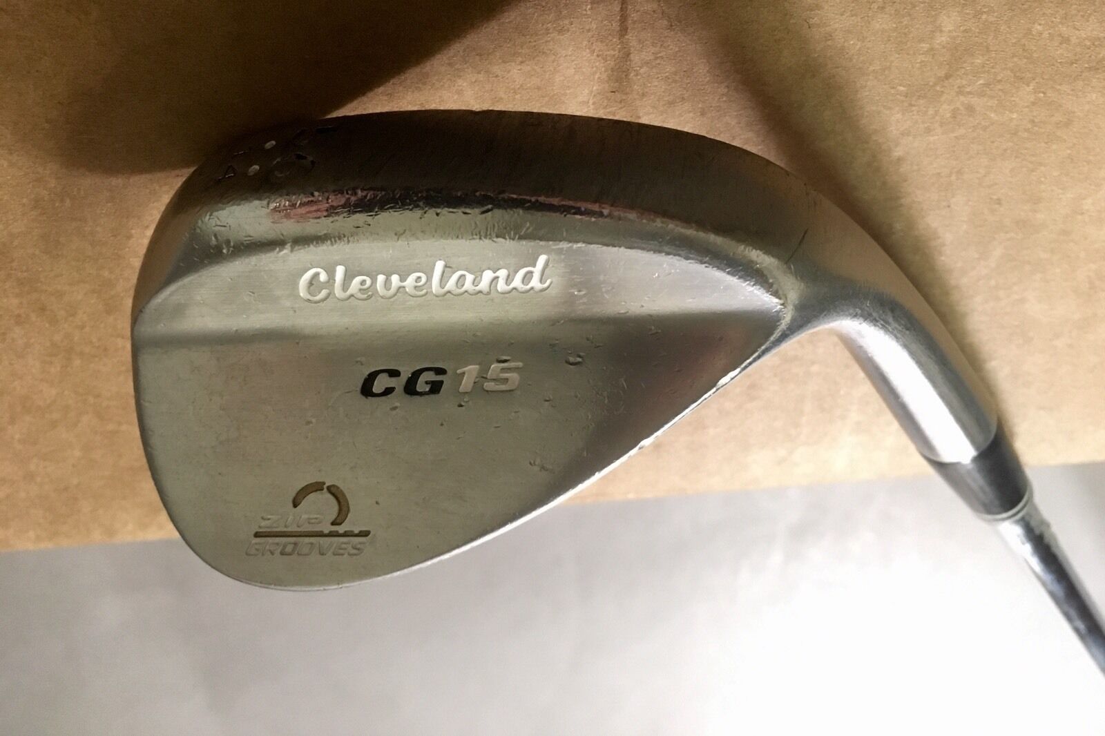 Cleveland CG15 Zip Grooves Satin Chrome Wedge 56*-14 Wedge Flex Steel ...